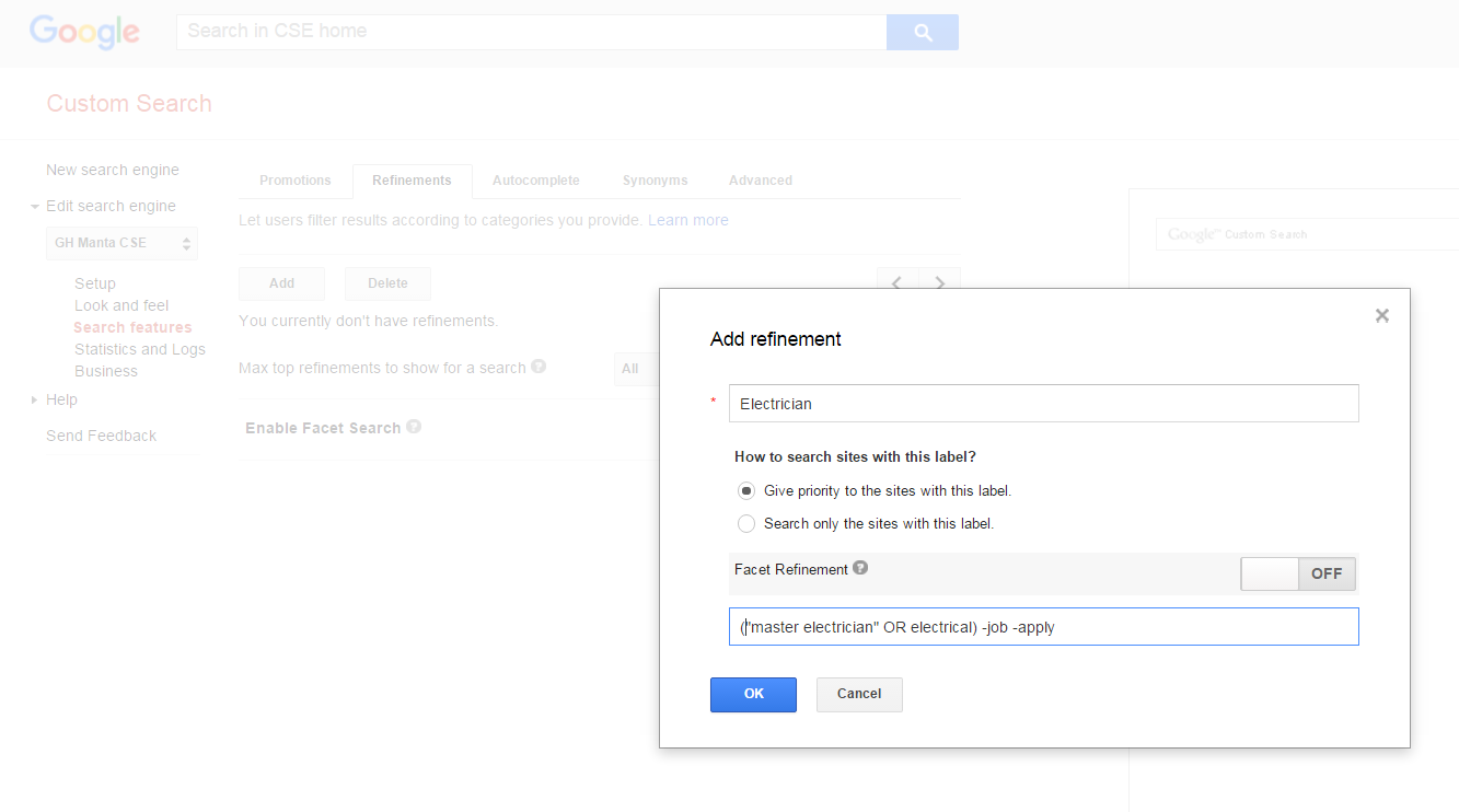 The Art Of Building A Google Custom Search Engine – Bonus: Adding Complex Refinements | ERE