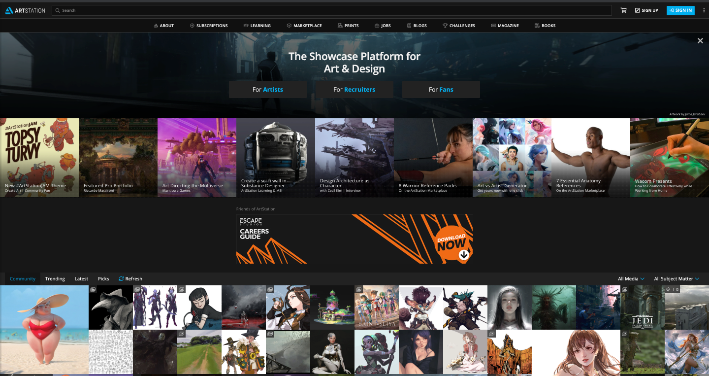 Sourcing for Artists: ArtStation Deep Dive | ERE